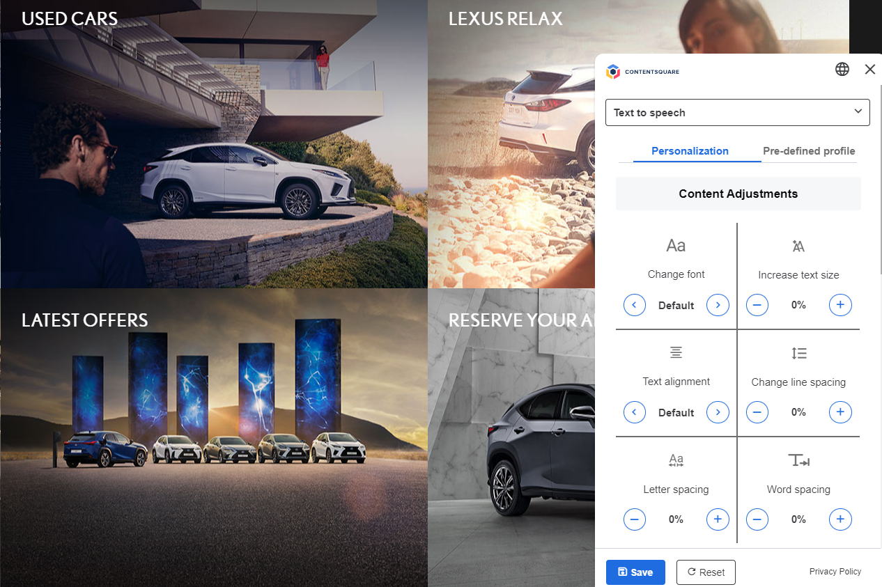 Lexus introduces accessibility tools to improve customer website ...